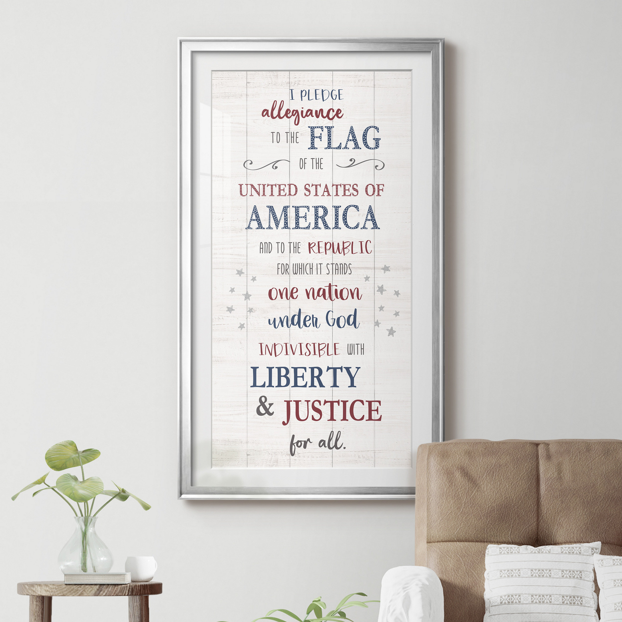 Trinx Pledge Of Allegiance - Picture Frame Textual Art | Wayfair