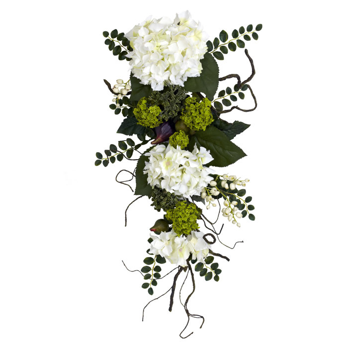 One Allium Way® Swag Faux Hydrangea Swag & Reviews | Wayfair