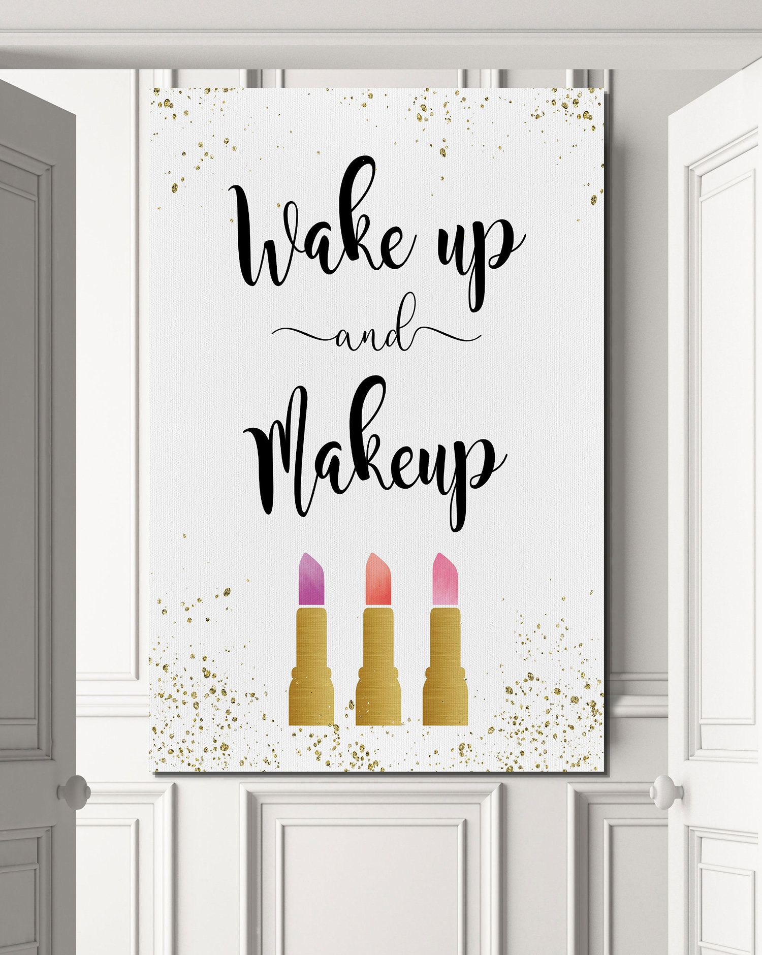 House of Hampton® Wake Up And Makeup - Picture Frame Textual Art | Wayfair