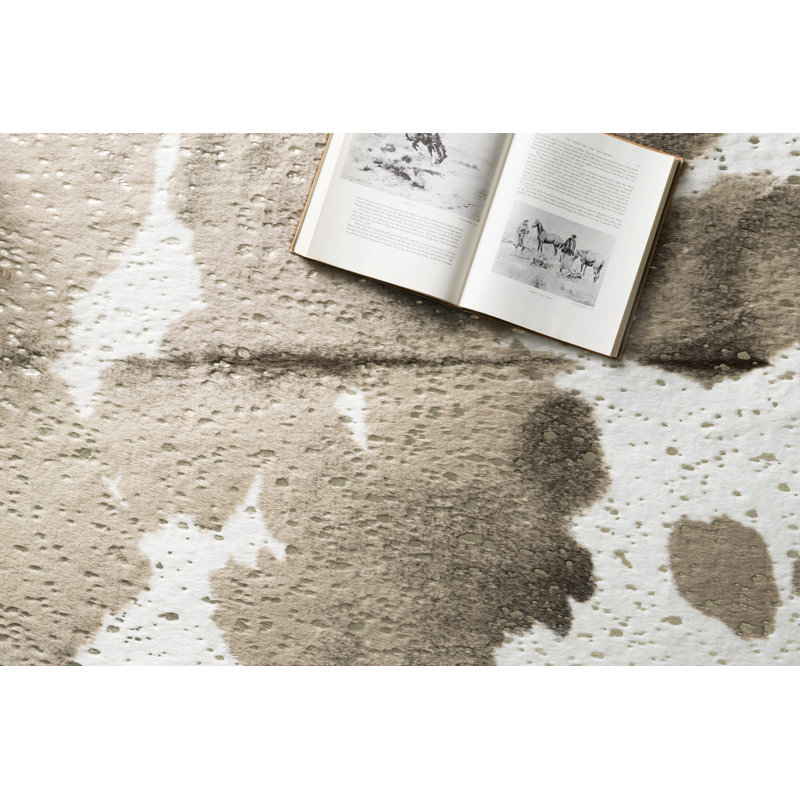 Union Rustic Duran Cowhide Performance Taupe/Champagne Rug & Reviews ...