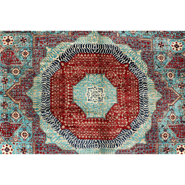Bokara Rug Co., Inc. Aryana Handwoven High-Quality Blue/Red/Beige Area ...