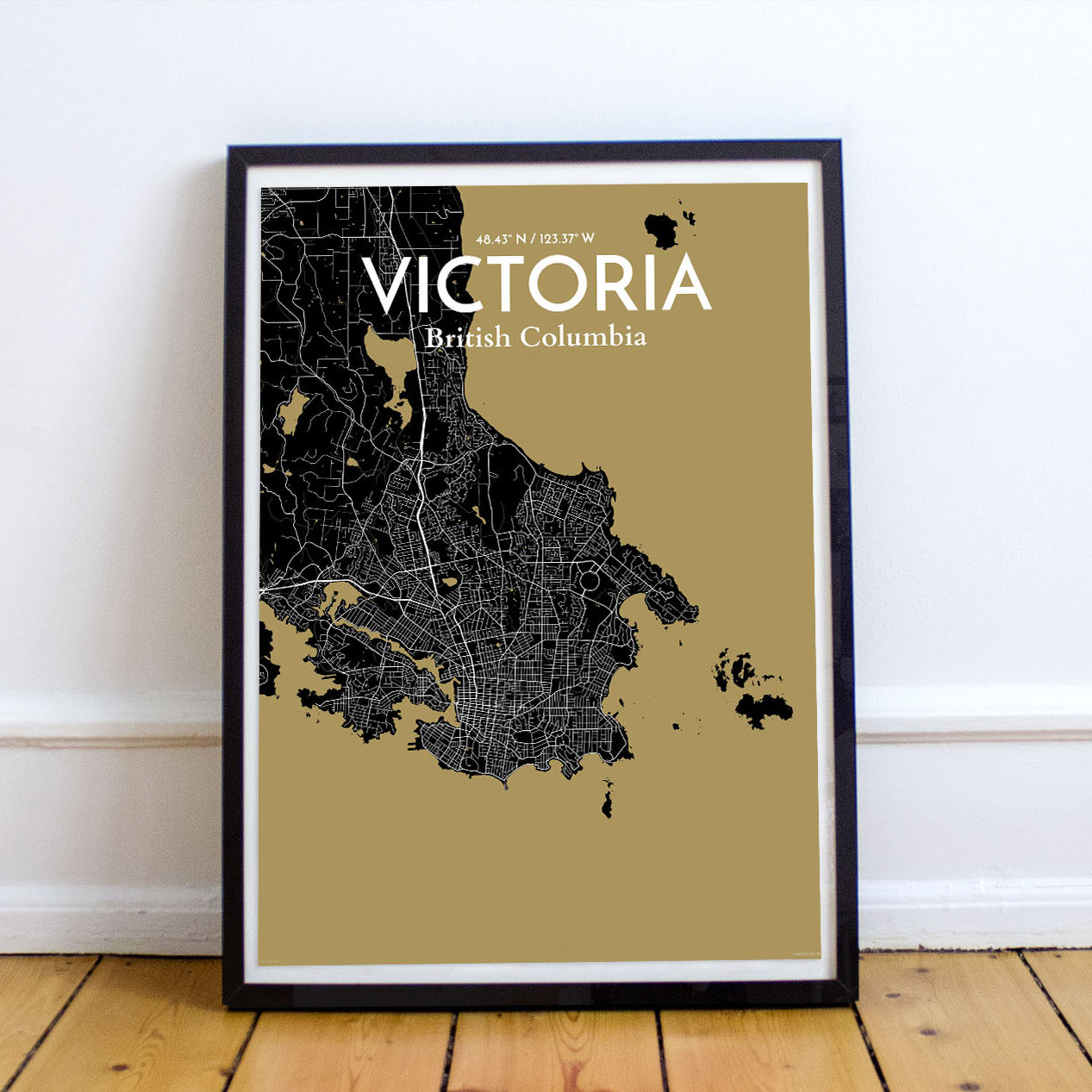 Wrought Studio Victoria City Map - Unframed Graphic Art | Wayfair