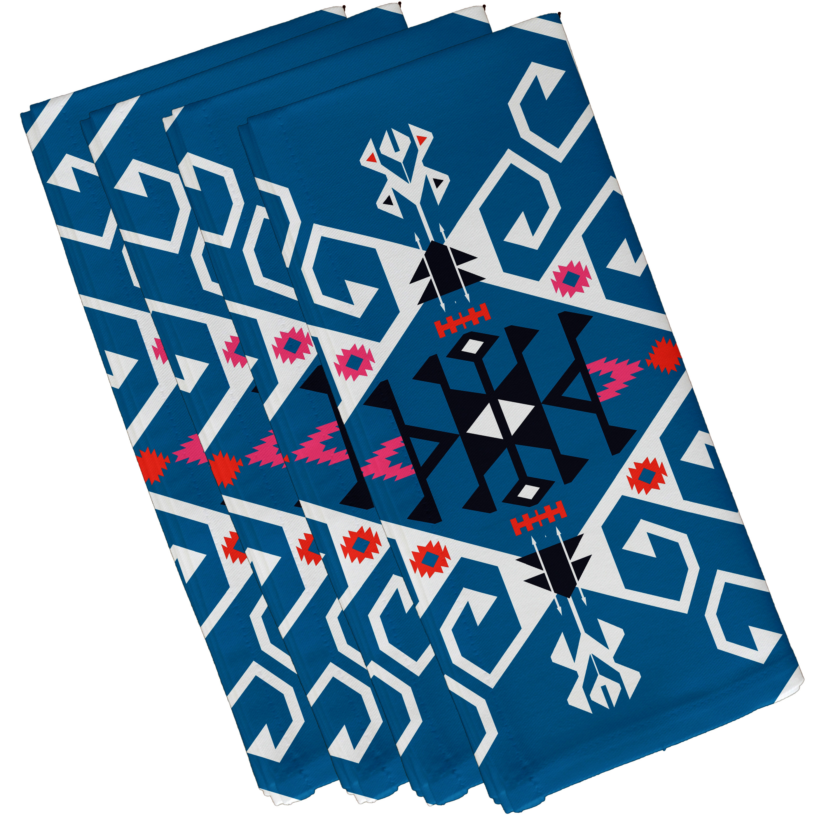 Dakota Fields Alfreda Medallion Print 4 Piece Napkin Set | Wayfair