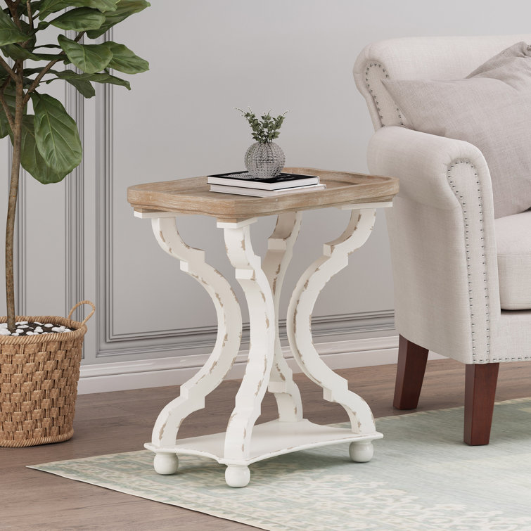 One Allium Way® 24.25'' Tall Tray Top Trestle End Table & Reviews | Wayfair