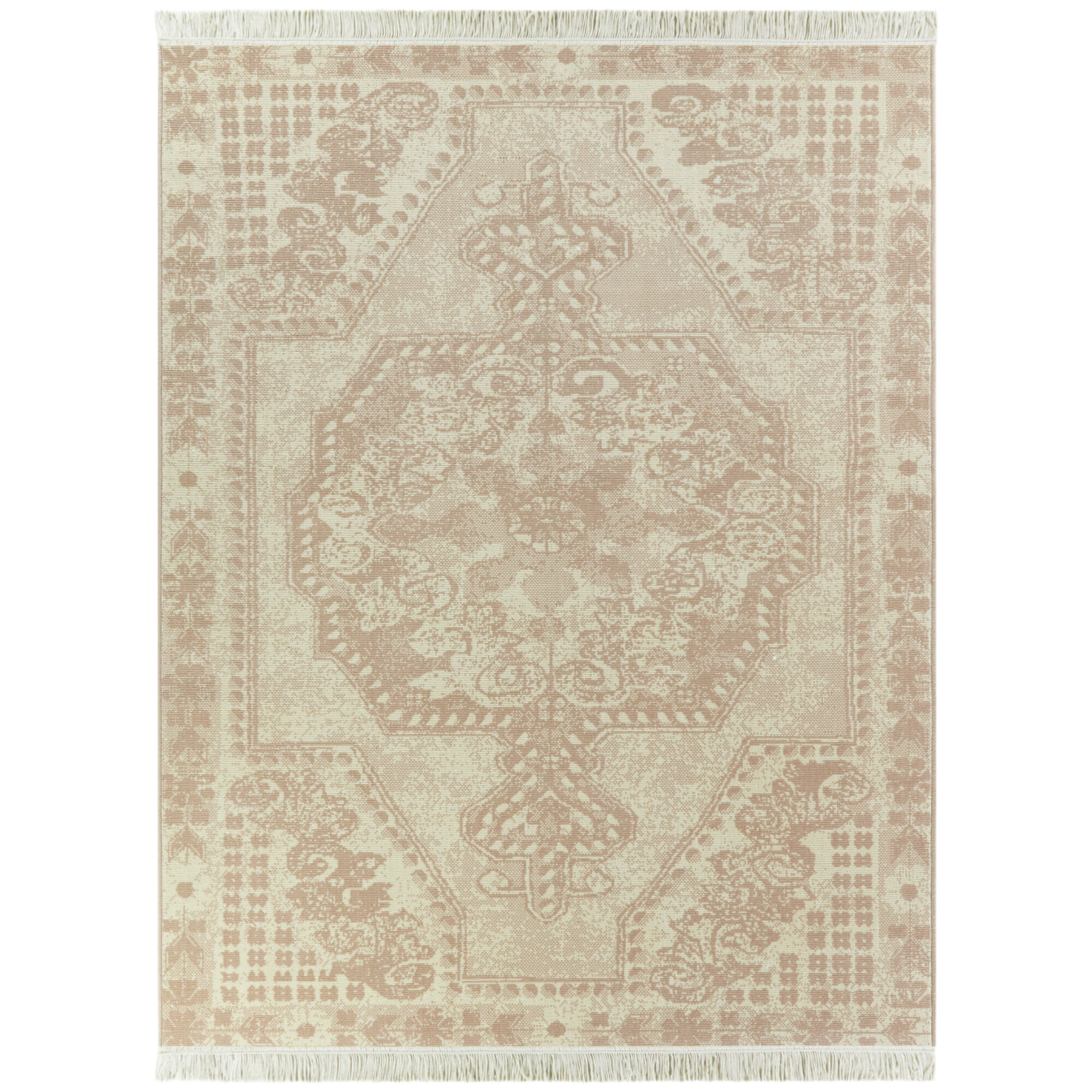 Joss & Main Kelso Recycled Brown/Cream Rug | Wayfair
