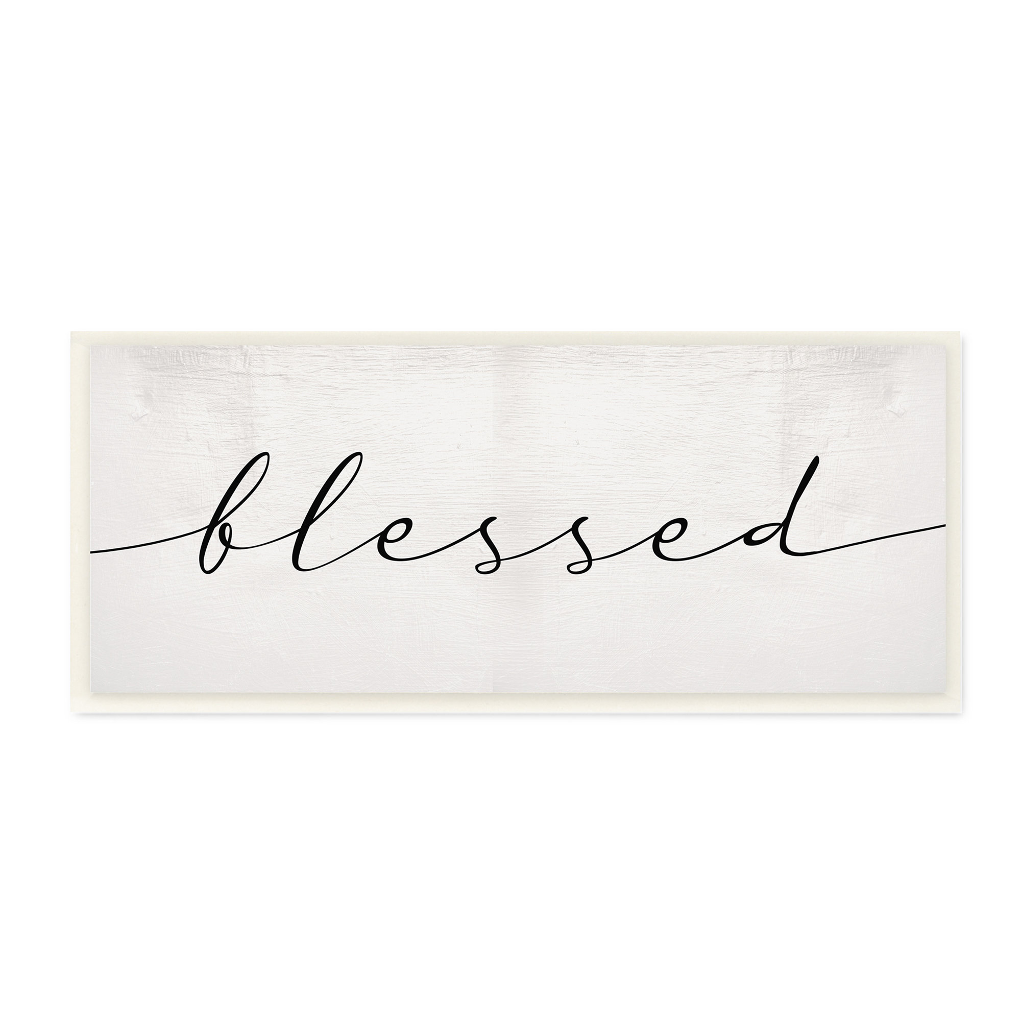 Trinx Blessed Script Typography Minimal - Textual Art | Wayfair