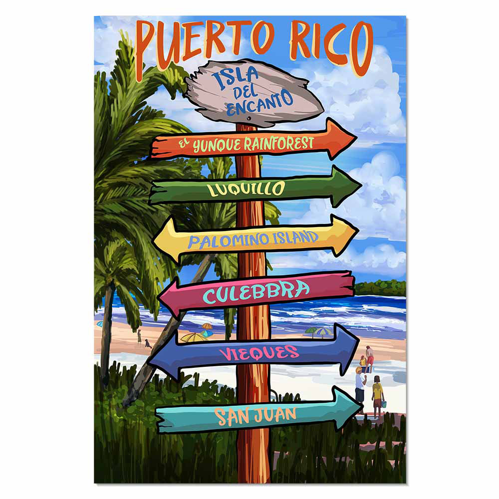 Dovecove Puerto Rico Isla Del Encanto Sign, Puerto Rican Wall Art ...