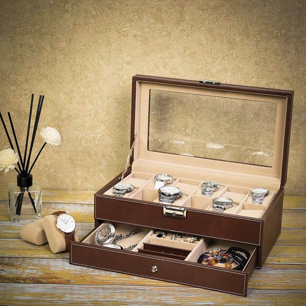 Rona Watch Display Cases 12 Slot Luxury Premium Storage Box | Wayfair.ca