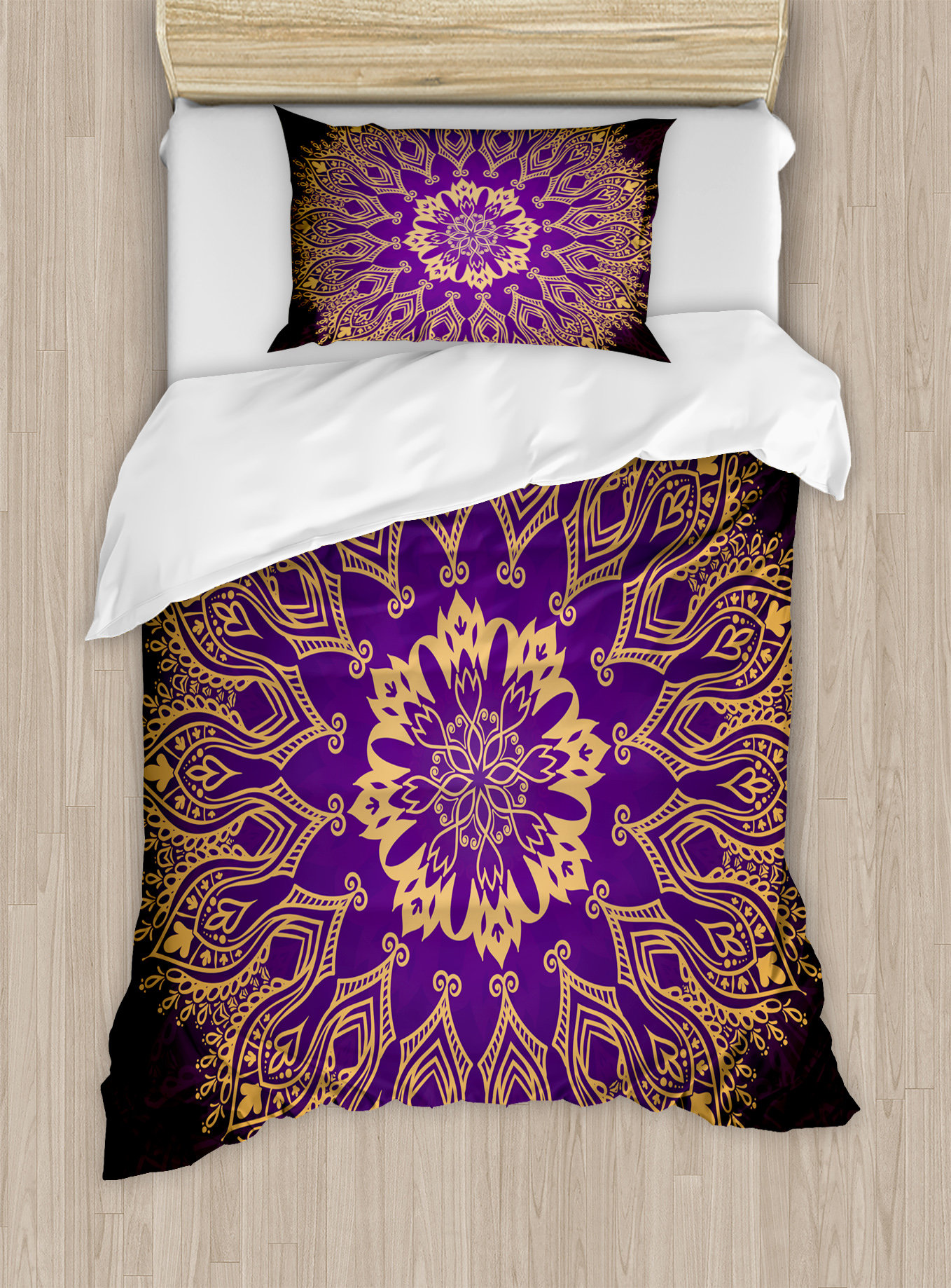 Ambesonne Mandala Round Duvet Cover Set | Wayfair