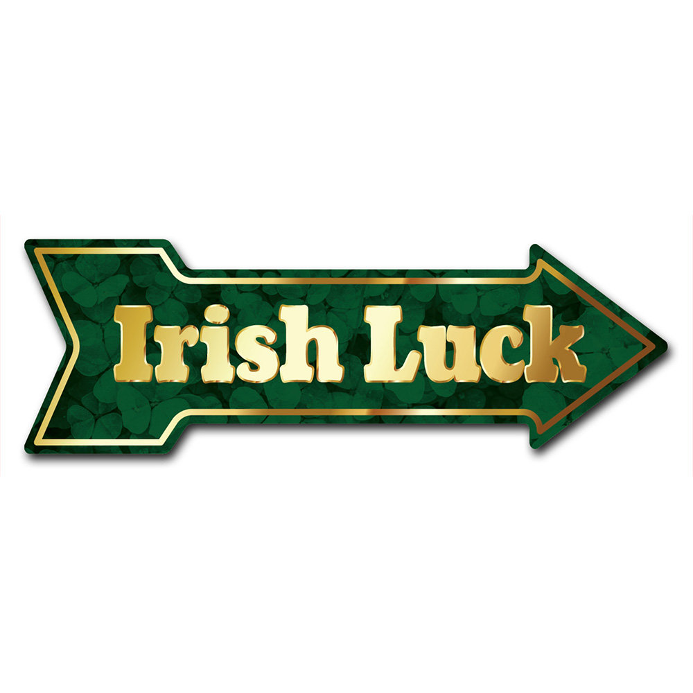 SignMission Decal-999798_Irish Luck Arrow Decal Funny Home Décor 24 ...