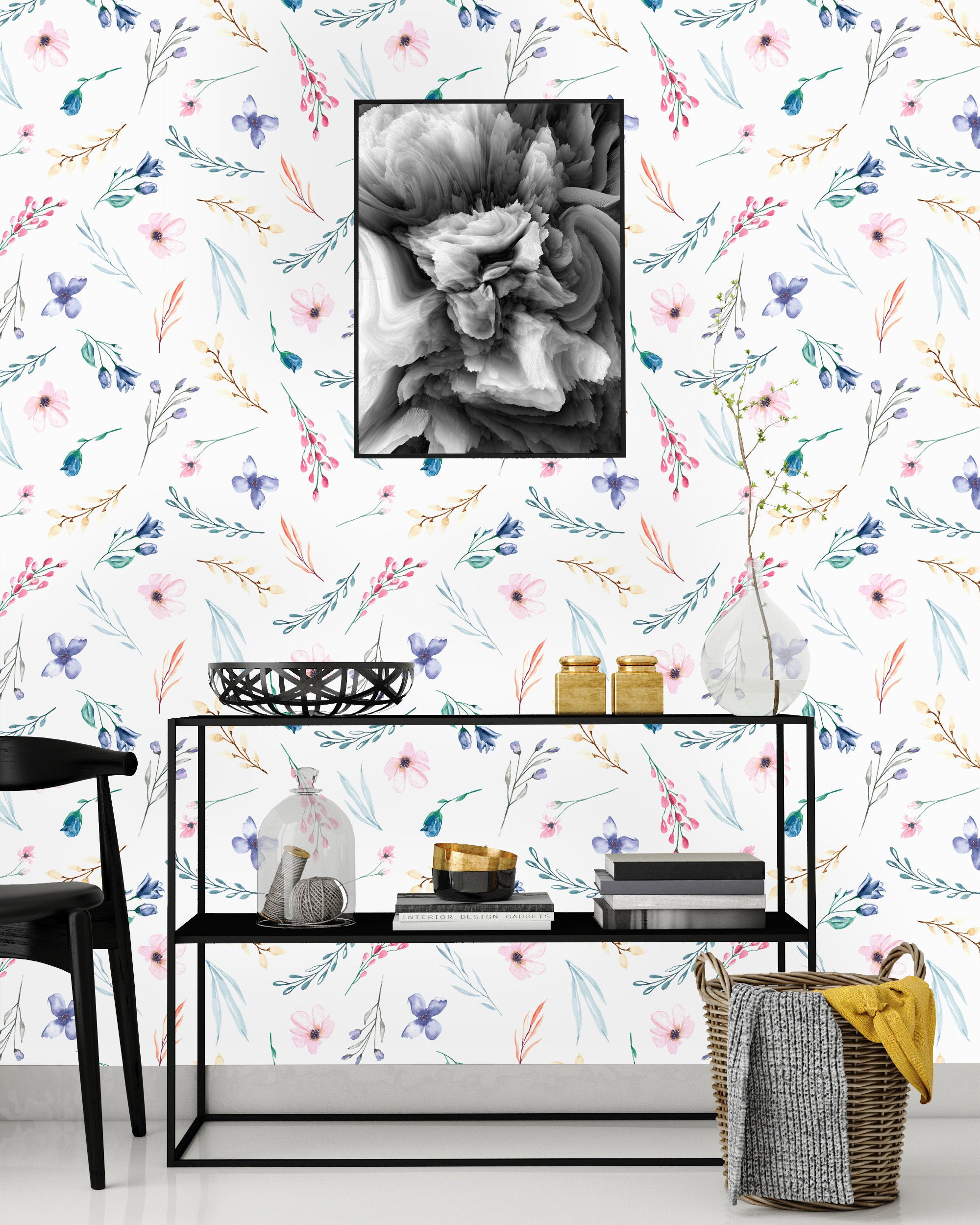 Winston Porter Barta Peel & Stick Floral Wallpaper | Wayfair