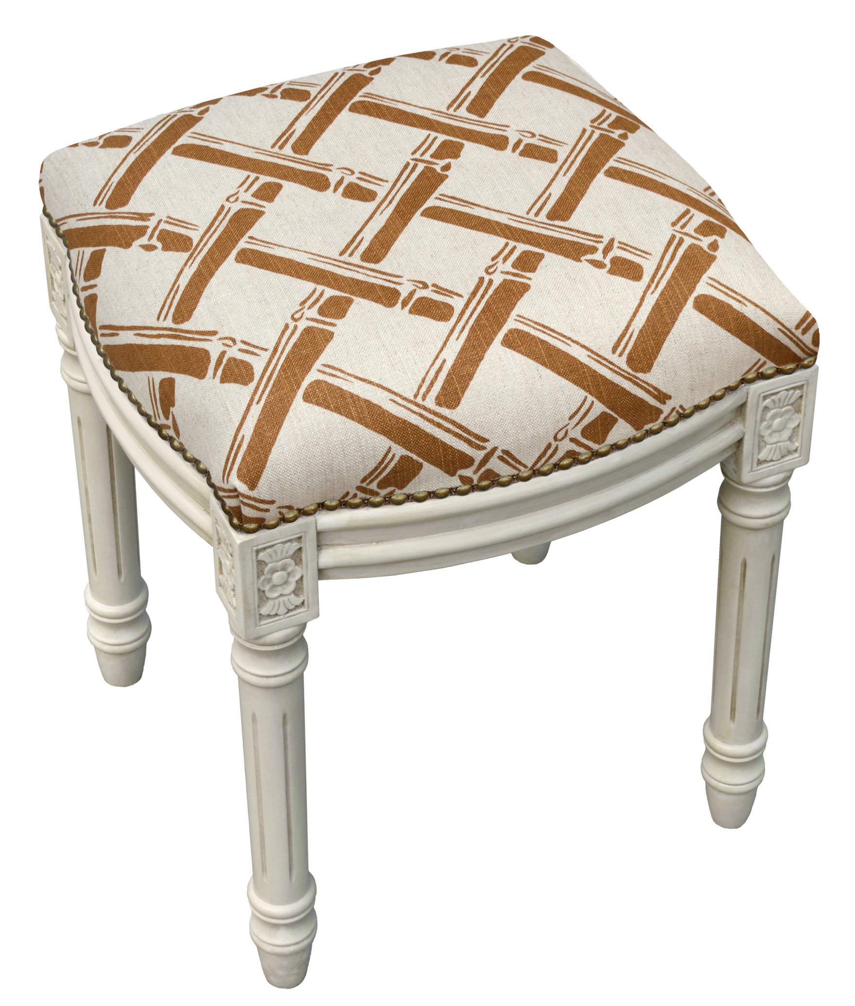 Bay Isle Home Kellan 19'' Tall Solid Wood Vanity Stool | Wayfair
