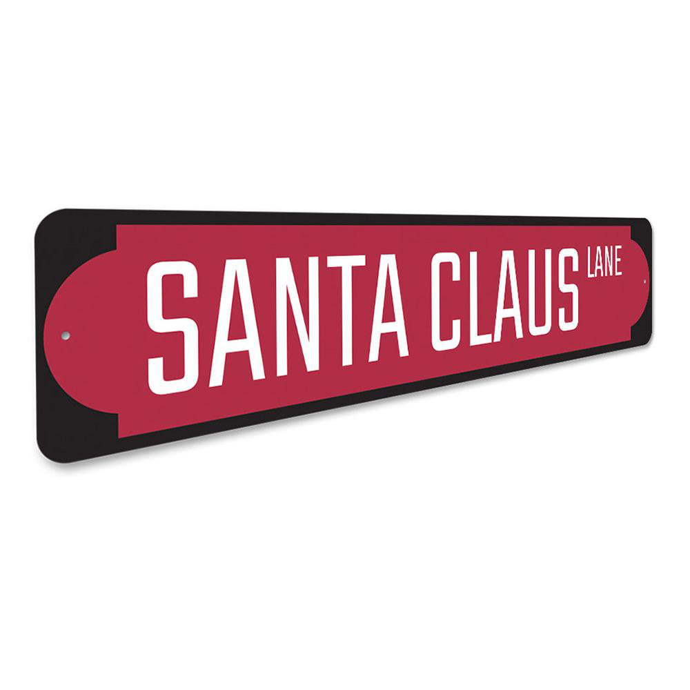 Lizton Sign Shop, Inc Red Santa Claus Lane Custom Aluminum Sign | Wayfair