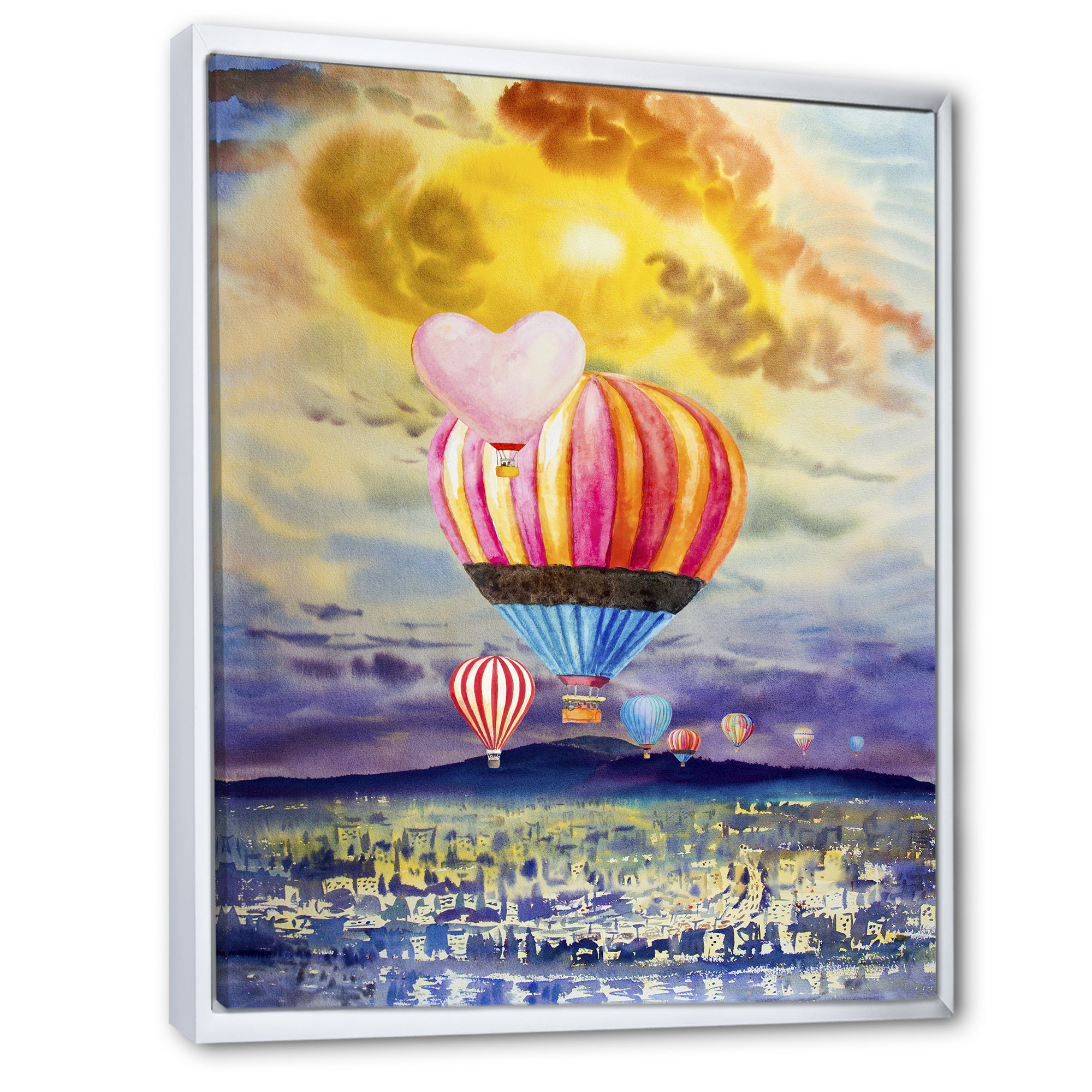 Winston Porter Cute Ballon Paint Landscape II Cute Balloon Landscape II ...
