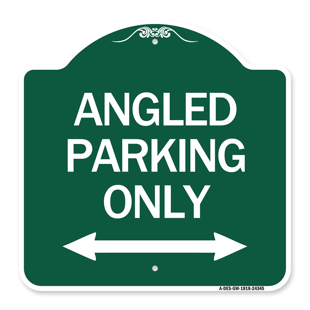 Signmission Designer Series Sign - Angle Parking Only (With ...