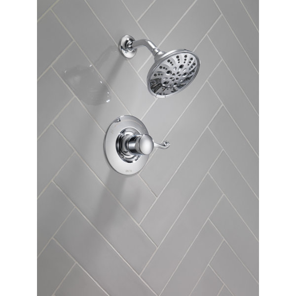 Delta Esato Shower Faucet with Rough-in Valve and H2Okinetic Technology ...