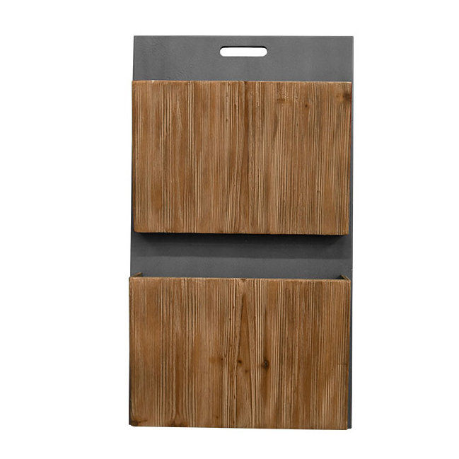 Gracie Oaks Ingle Wooden Wall Storage 2 Tier Magazine Rack | Wayfair