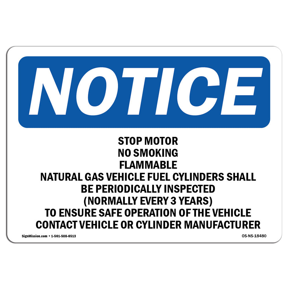 SignMission Stop Motor No Smoking Flammable Cng Shall Sign | Wayfair