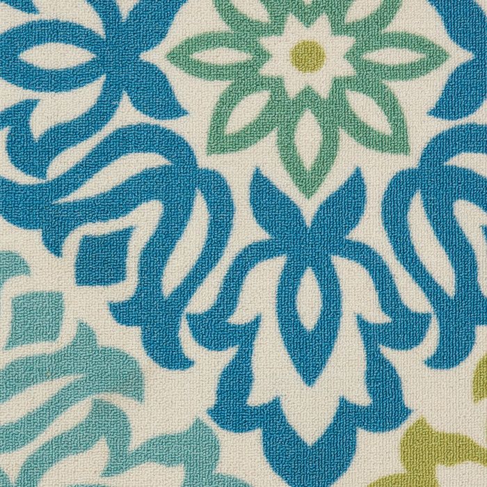 Charlton Home® Wifrith Geometric Blue/Green Outdoor Area Rug & Reviews ...