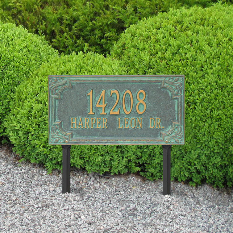 Whitehall Products Signature Series 2-Line Lawn Address Sign | Wayfair