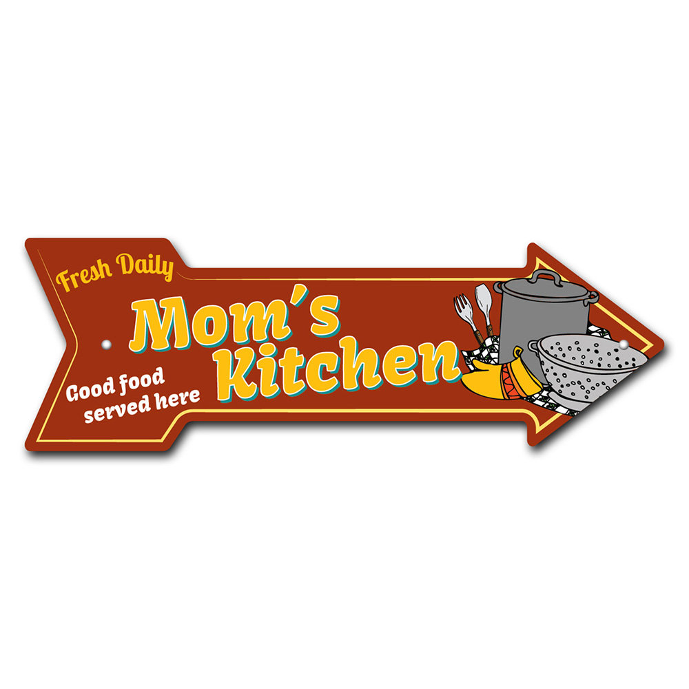 SignMission Mom's Kitchen Arrow Removable Decal Funny Home Décor 18 ...