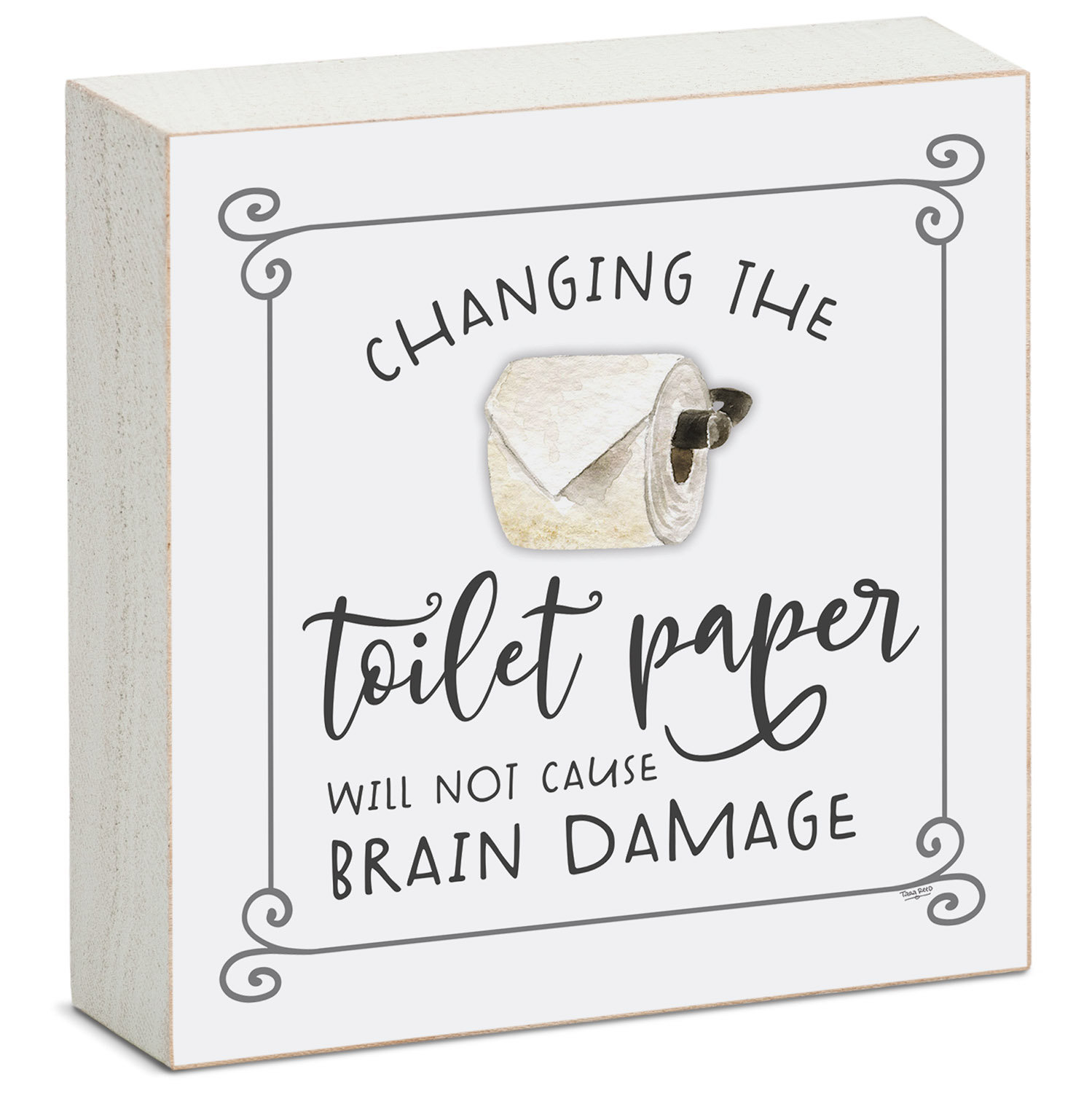 CounterArt Toilet Paper Wood Box Sign | Wayfair