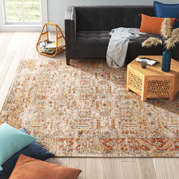Langley Street Gorsuch Performance Rust/Cream Rug & Reviews | Wayfair