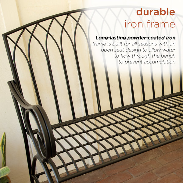 Red Barrel Studio® Metal Outdoor Bench & Reviews | Wayfair