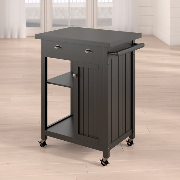 Winston Porter Mineville Wood Kitchen Cart & Reviews | Wayfair