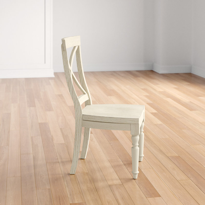 Kelly Clarkson Home Colombes Solid Wood Cross Back Side Chair in ...
