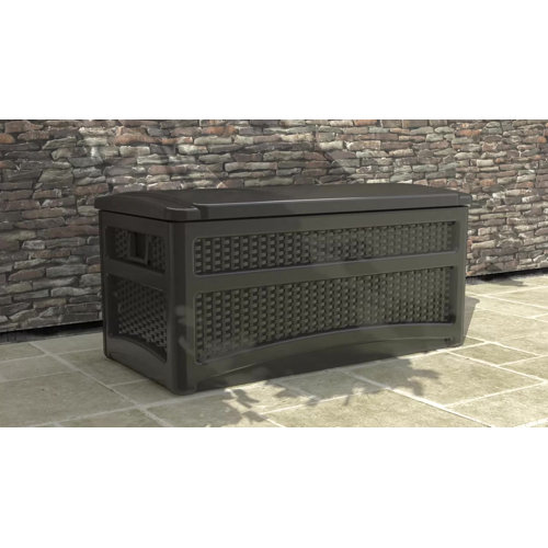 Suncast 73 Gallon Water Resistant Deck Box in Java & Reviews | Wayfair