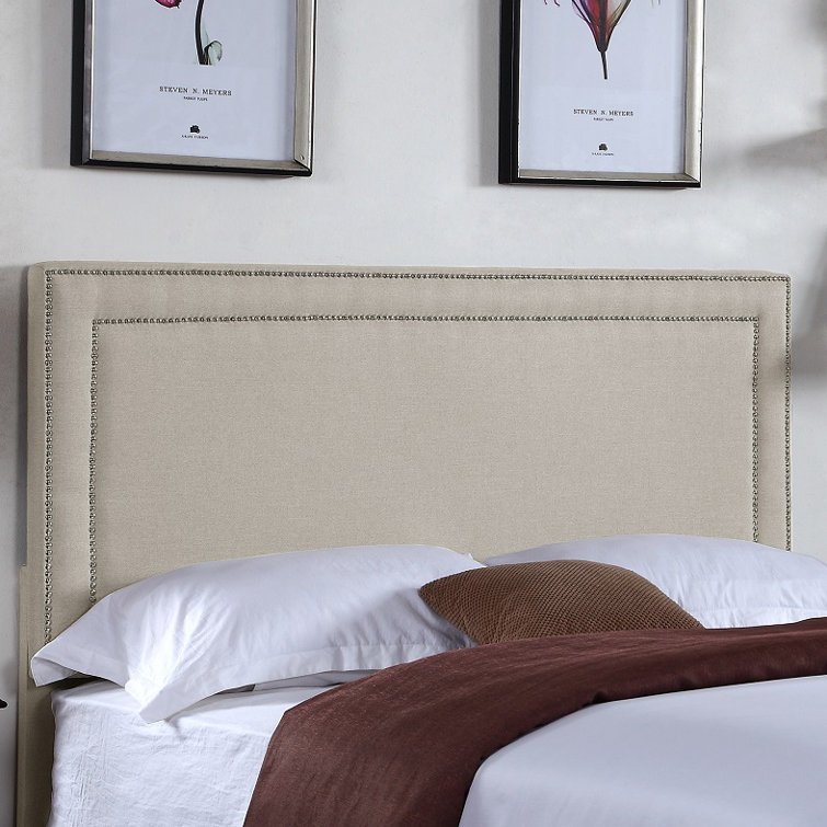Charlton Home® Edie FRull / Double Upholstered Panel Headboard ...