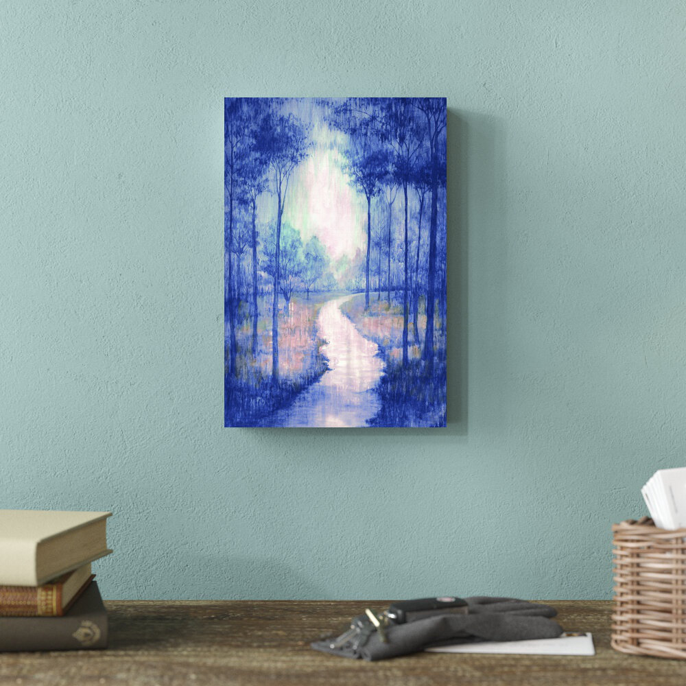 Millwood Pines Forest With Path - Wrapped Canvas Painting | Wayfair Millwood Pines Forest With Path - Wrapped Canvas Painting | Wayfair