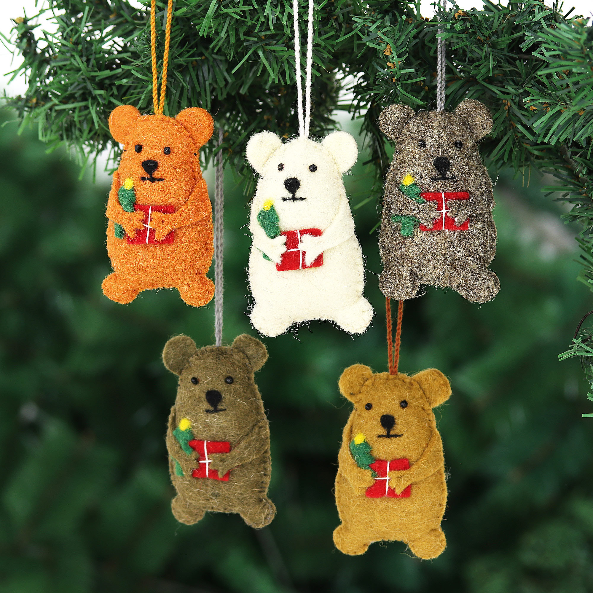 The Holiday Aisle® Bearing Gifts Hanging Figurine Ornament | Wayfair