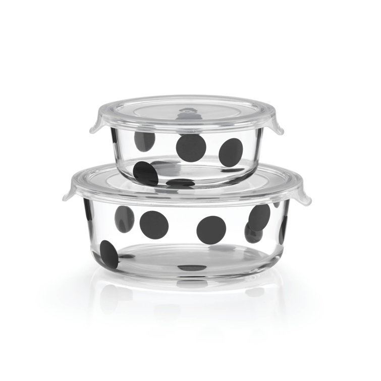 kate spade new york Deco Dot Round Food Storage Containers, Set of 2 ...