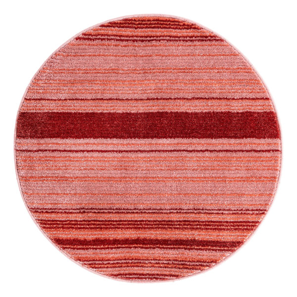Laurel Foundry Modern Farmhouse Osteen Striped Area Rug in Rusty Pink ...