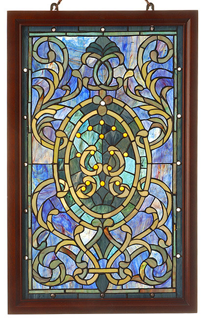 World Menagerie Wood Frame Stained Glass Window Panel & Reviews | Wayfair