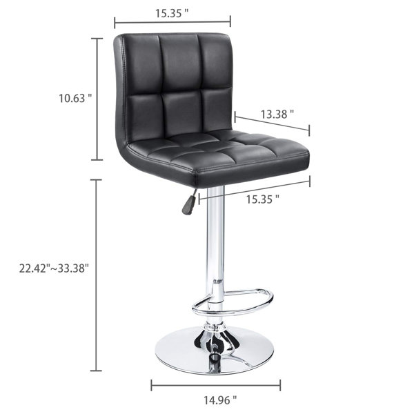 Latitude Run® Swivel Adjustable Height Bar Stool & Reviews | Wayfair