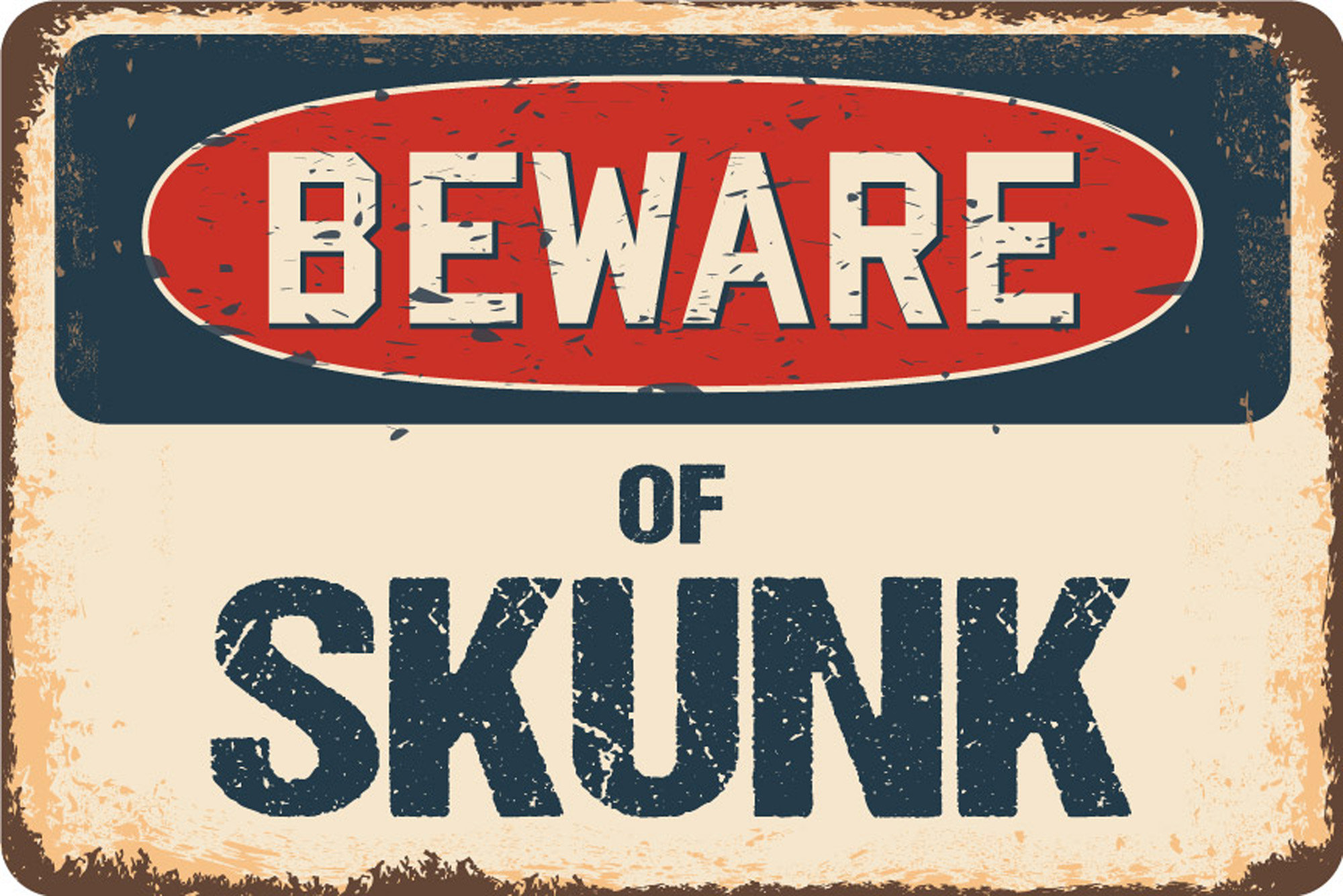 SignMission Beware of Skunk Sign | Wayfair