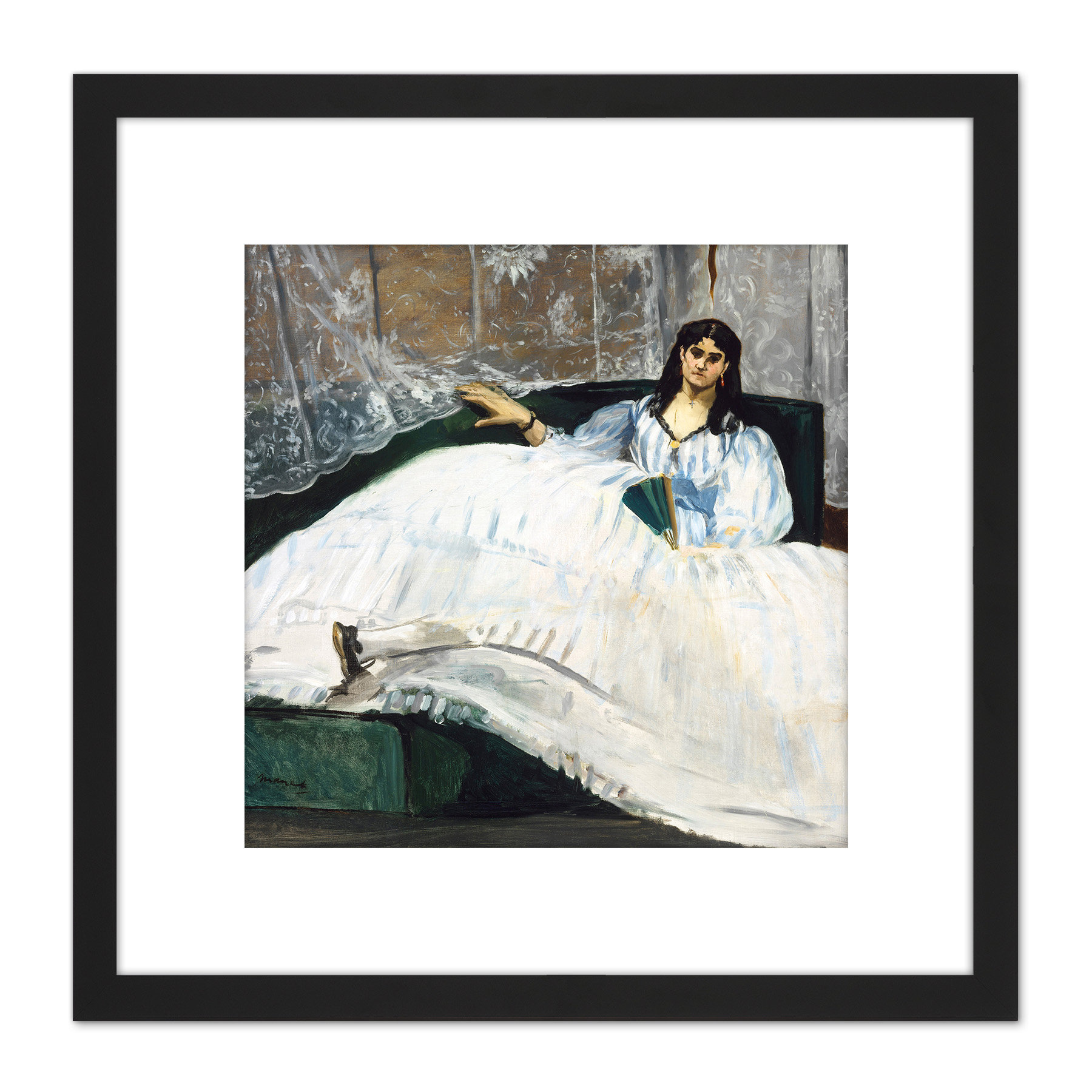 Rosdorf Park Edouard Manet Woman With A Fan by Edouard Manet - Painting ...