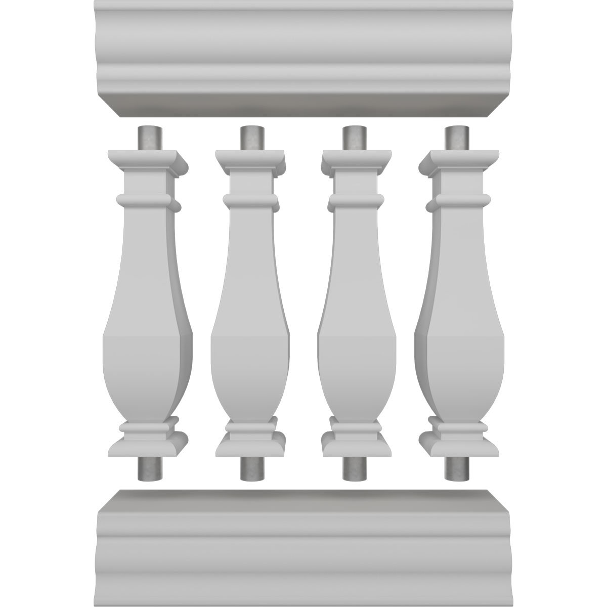 PCI Enterprises Fiberthane Arcadian Balustrade Railing Kit | Wayfair