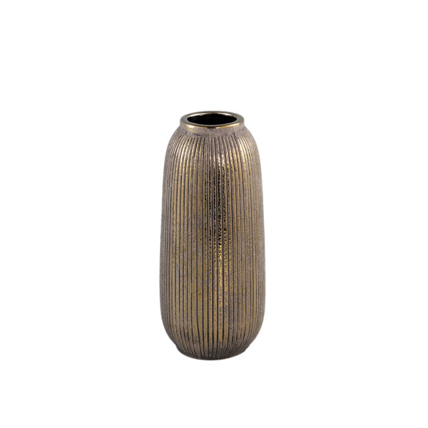 Fairmont Park Krishna Gold Ceramic Pot | Wayfair.co.uk