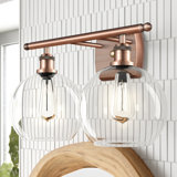 Wayfair | Copper Bathroom Vanity Lighting You'll Love in 2022