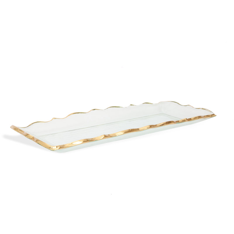 Mercer41 Glass Oblong Serving Tray | Wayfair