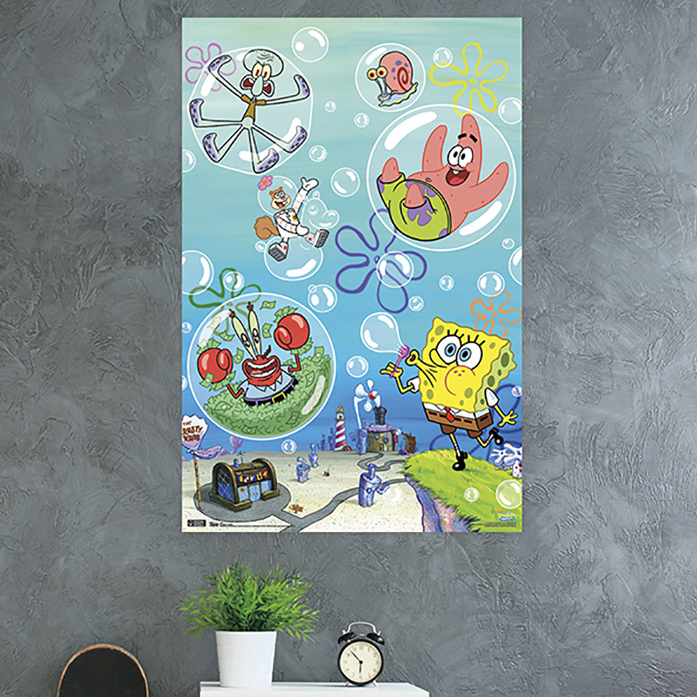 Trends International Spongebob - Bubbles Paper Print | Wayfair