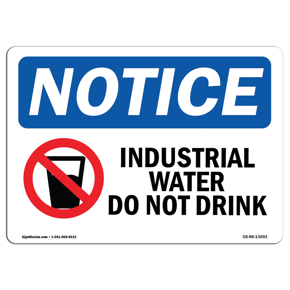 SignMission Industrial Water Do Not Drink Sign with Symbol | Wayfair