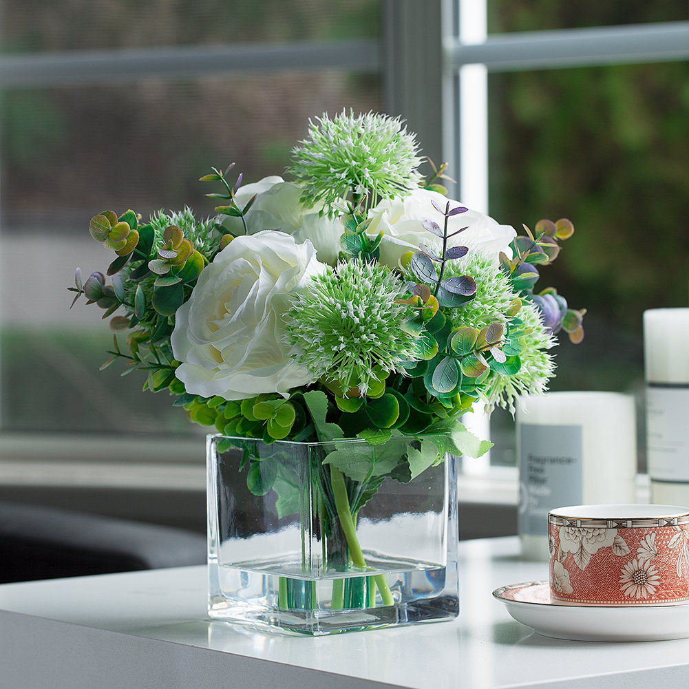 Primrue Roses Centerpiece in Vase | Wayfair
