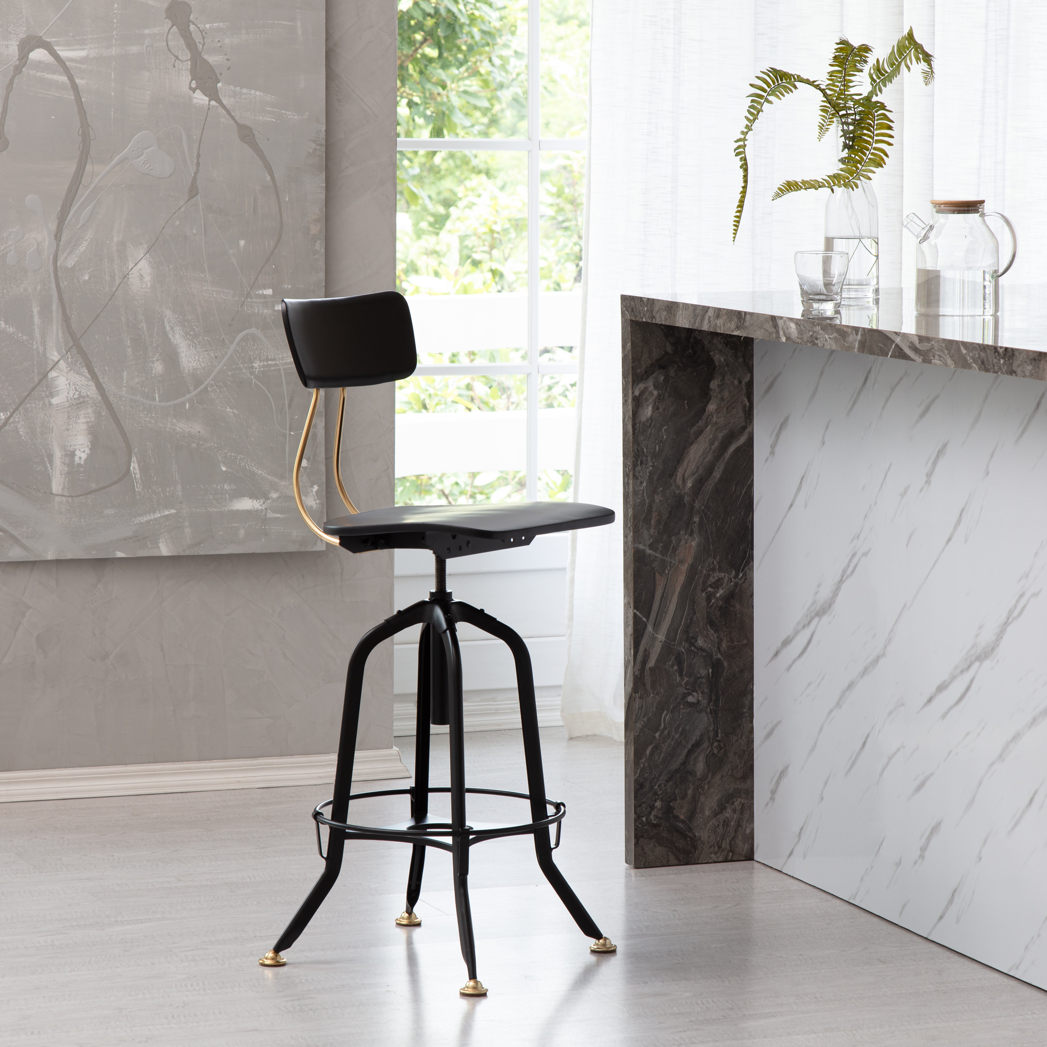 Rosdorf Park Storksbill Height Adjustable Bar Stool | Wayfair.co.uk