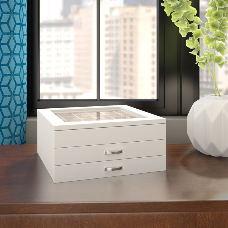 Wrought Studio Dupont Glass Top Jewelry Box & Reviews | Wayfair