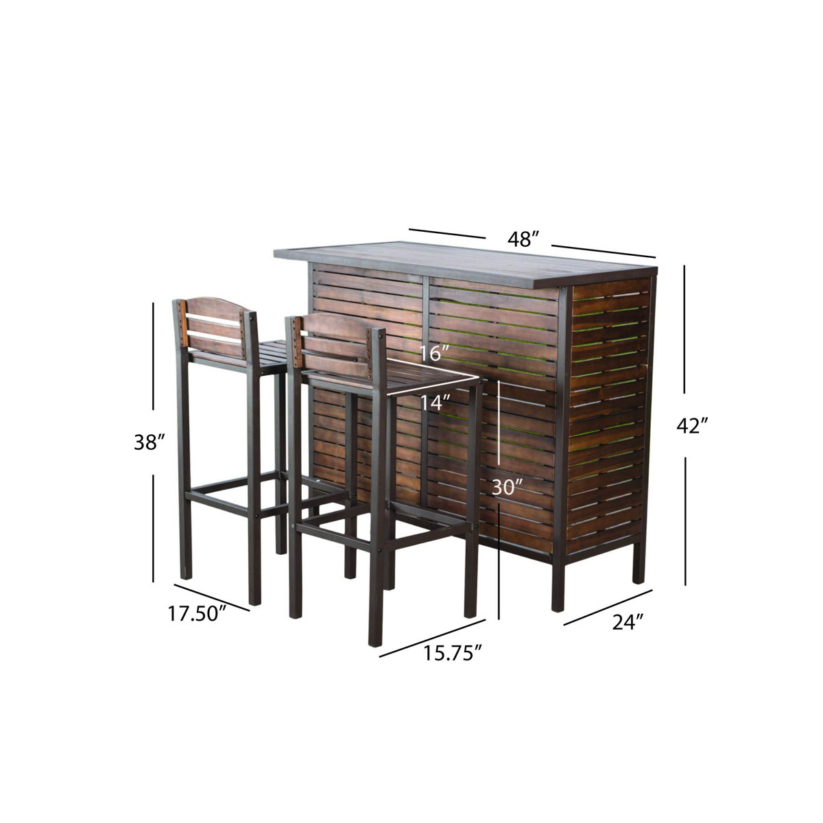 Red Barrel Studio® Libnah 3 Piece Bar Set & Reviews | Wayfair